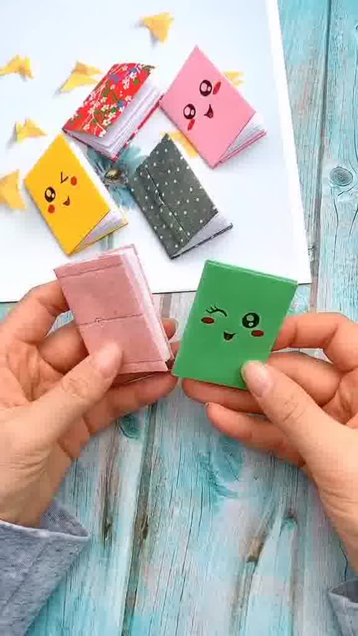 一张纸做成一个可爱小本子!送给同学们好喜欢了