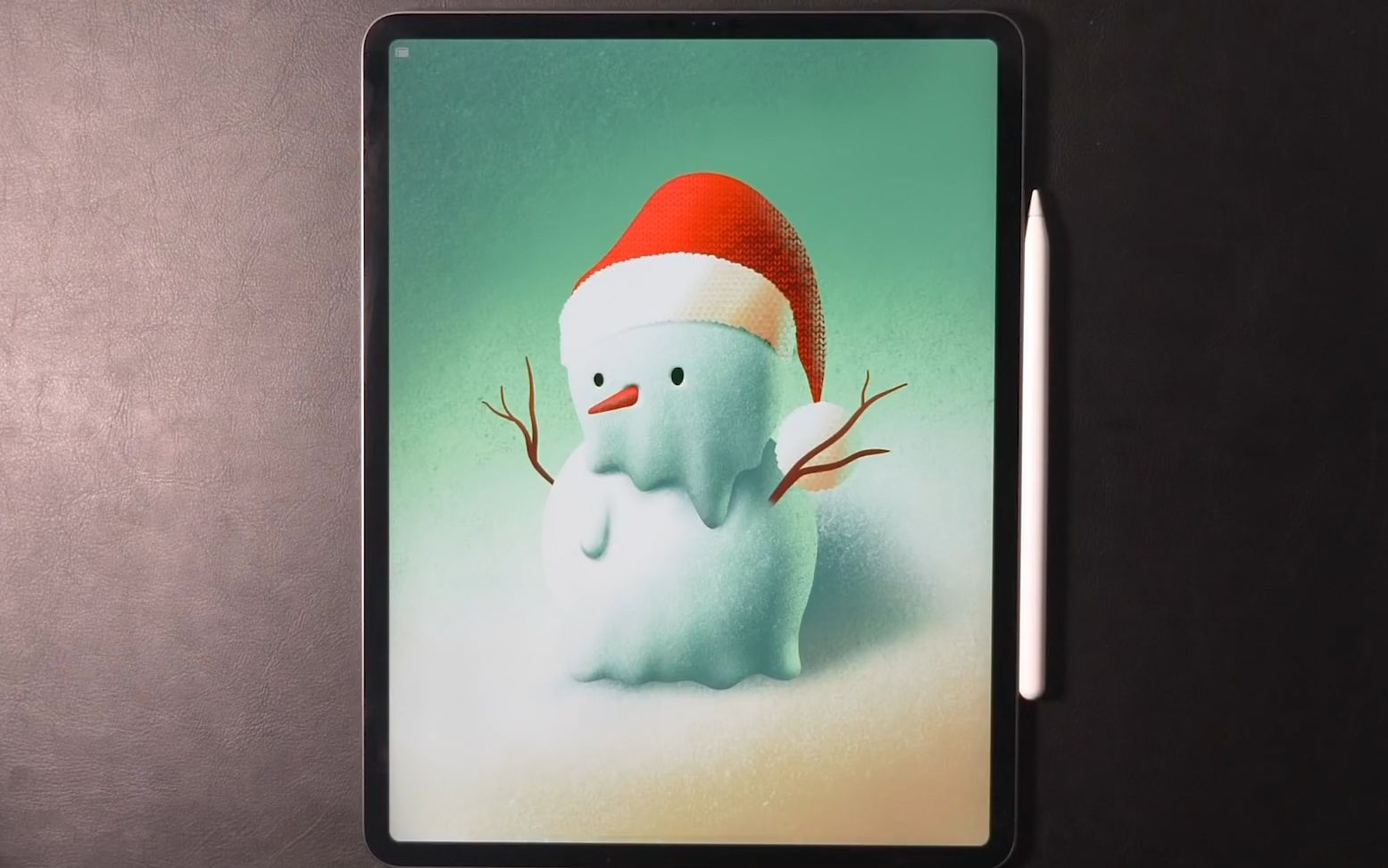 galshir插画最新更新【34期 雪人】 ipadpro+软件procreate数字绘画板...