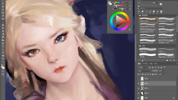 ps板绘插画过程(厚涂)