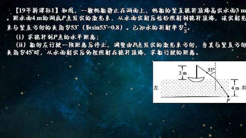 2019年高考物理新课标1卷34题几何光学