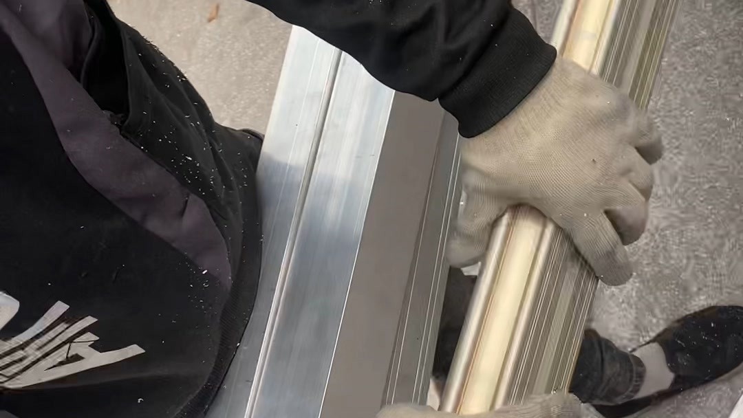 3米多宽铝合金庭院门制作过程分享!