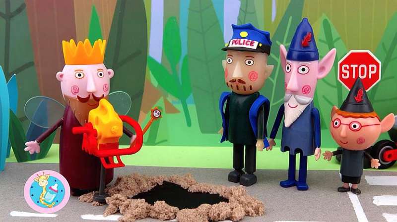 益智动画:精灵爸爸的车撞坏交通指示牌 交警开罚单并通知维修