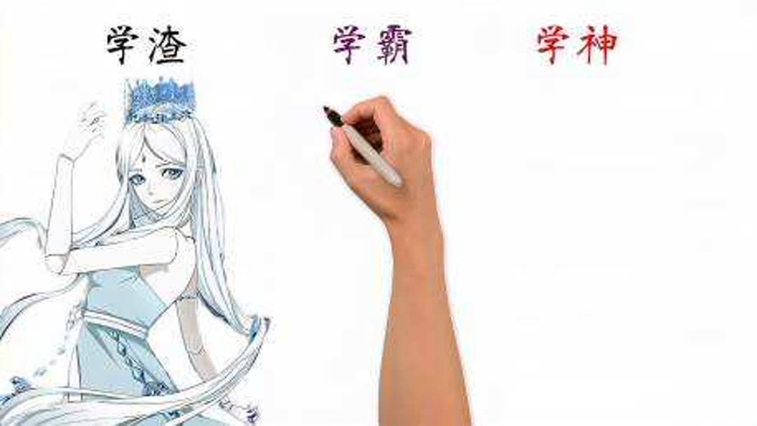 学渣、学霸、学神画的冰公主有什么不同?网友:学神是来凑数的吧