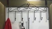 ...天云衣服挂架厕所门缝墙壁挂房门挂钩钩玄关门后衣物门框铁艺架木门