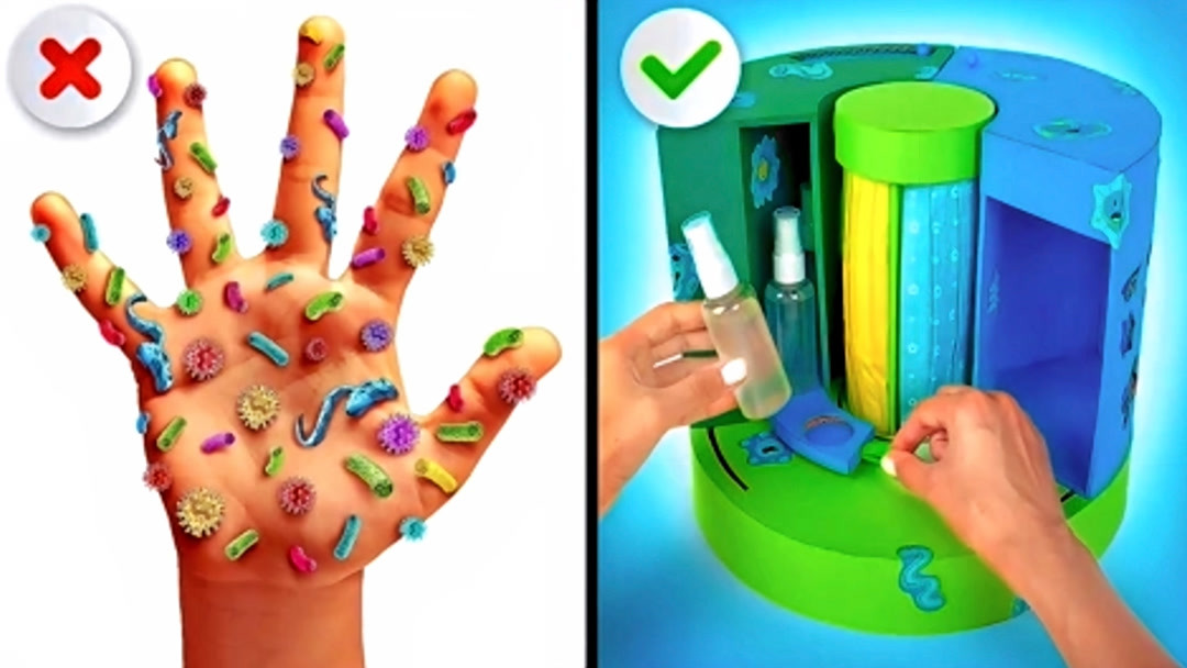 小山姆手工:DIY自动手部消毒机和口罩收纳盒,超级方便哦!