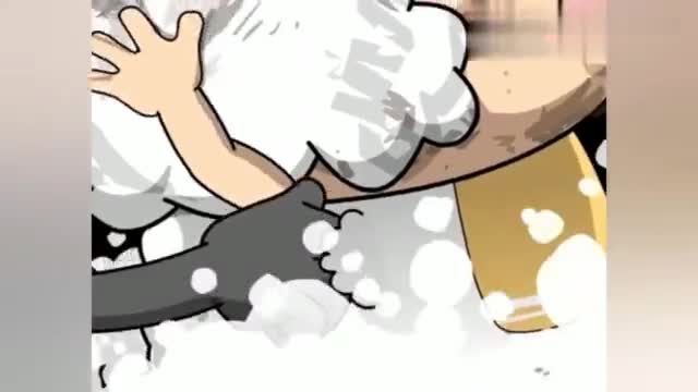 懒羊羊从出生起就没洗过澡,喜羊羊把洗澡水替换成咖啡