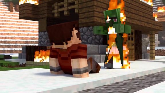 我的世界MC动画电影-第一只僵尸 完整版