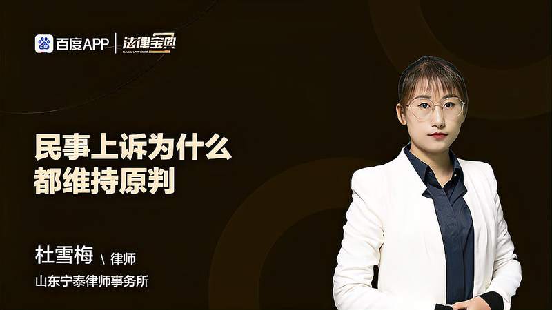 民事上诉为什么都维持原判?