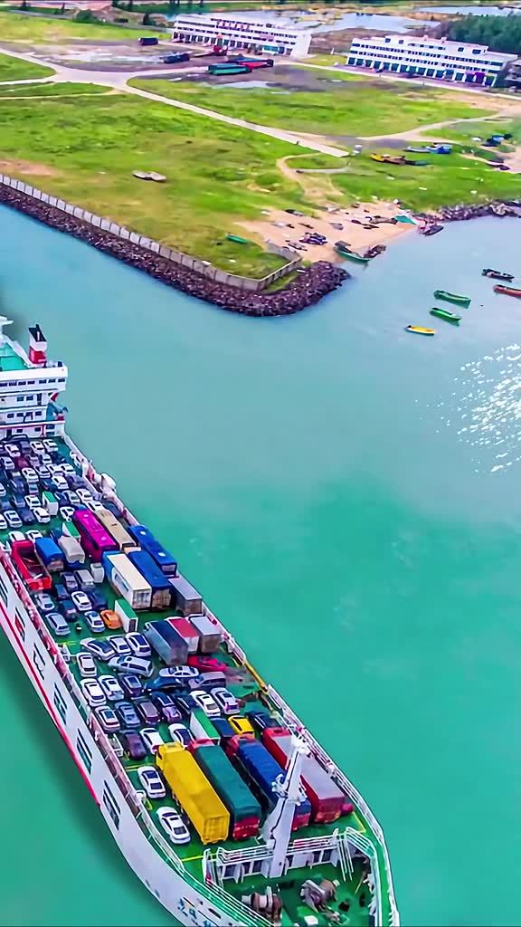 真想不到来往海南轮渡这么大,装下一整列火车