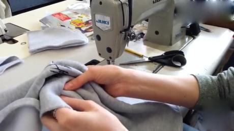 针织口袋系列之带拉链插袋缝制过程