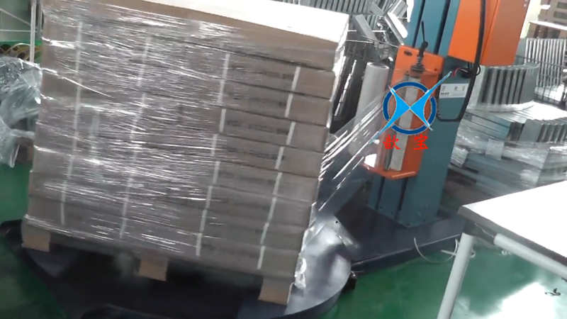 歆宝M型自动缠绕机,插槽式全自动缠绕膜包装机