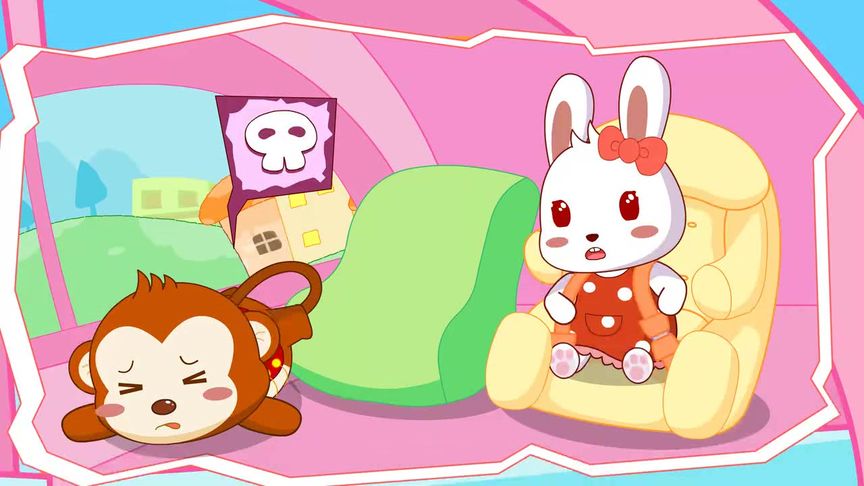 兔小贝安全教育动画-儿童安全出行勿忘安全座椅