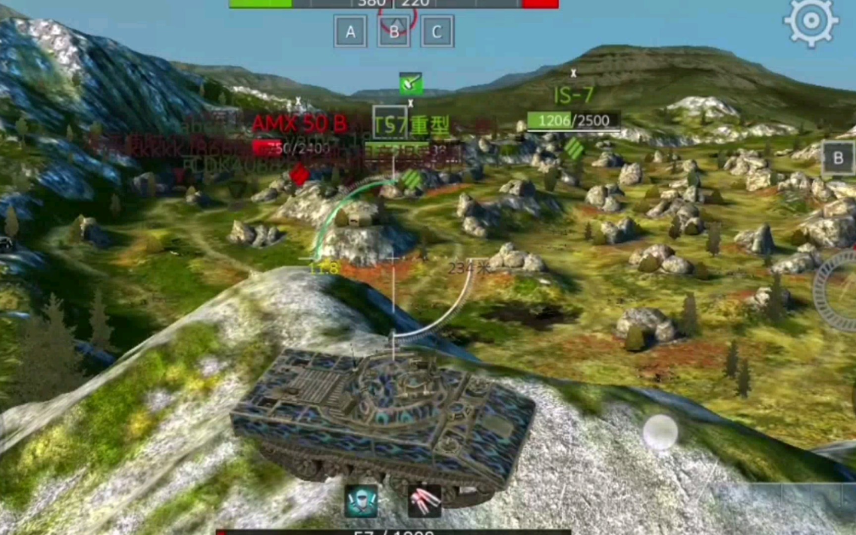 【坦克世界闪击战】谢里登单挑不过躲山上看戏!