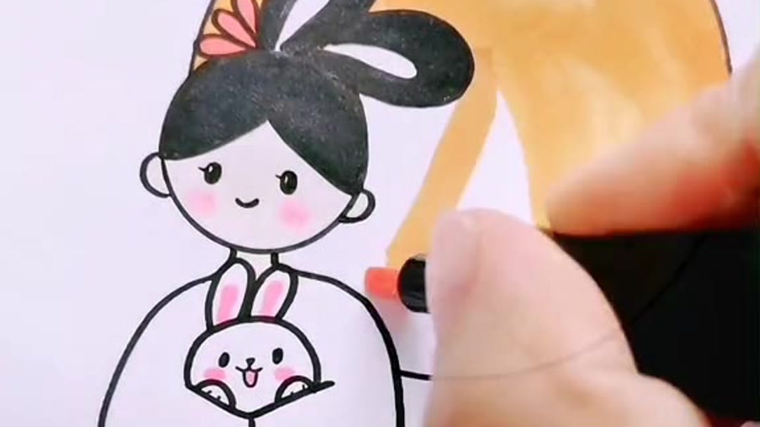 简单画嫦娥奔月