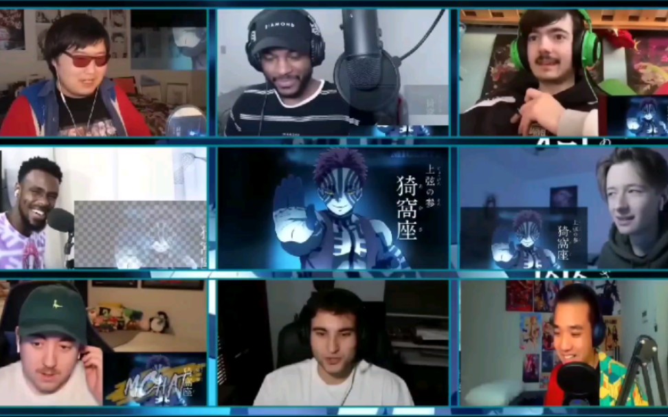 【鬼灭之刃-锻刀村篇 上弦会议】老外观看反应 Reaction Mashup|油管...