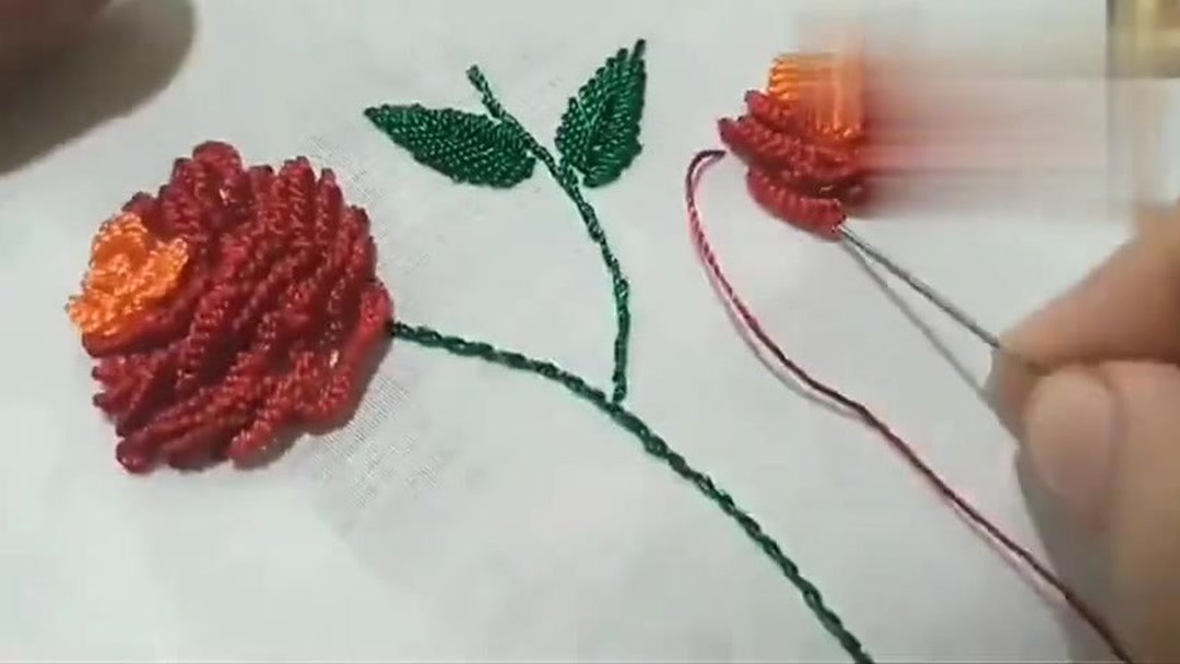 刺绣针法教程,教你如何绣出好看的花朵