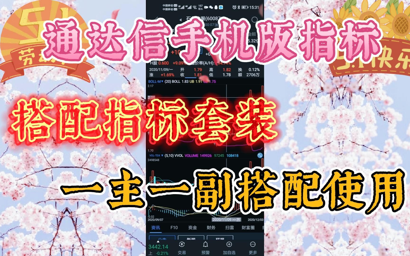 通达信手机版指标,搭配指标套装,一主一副搭配使用准确率更高!
