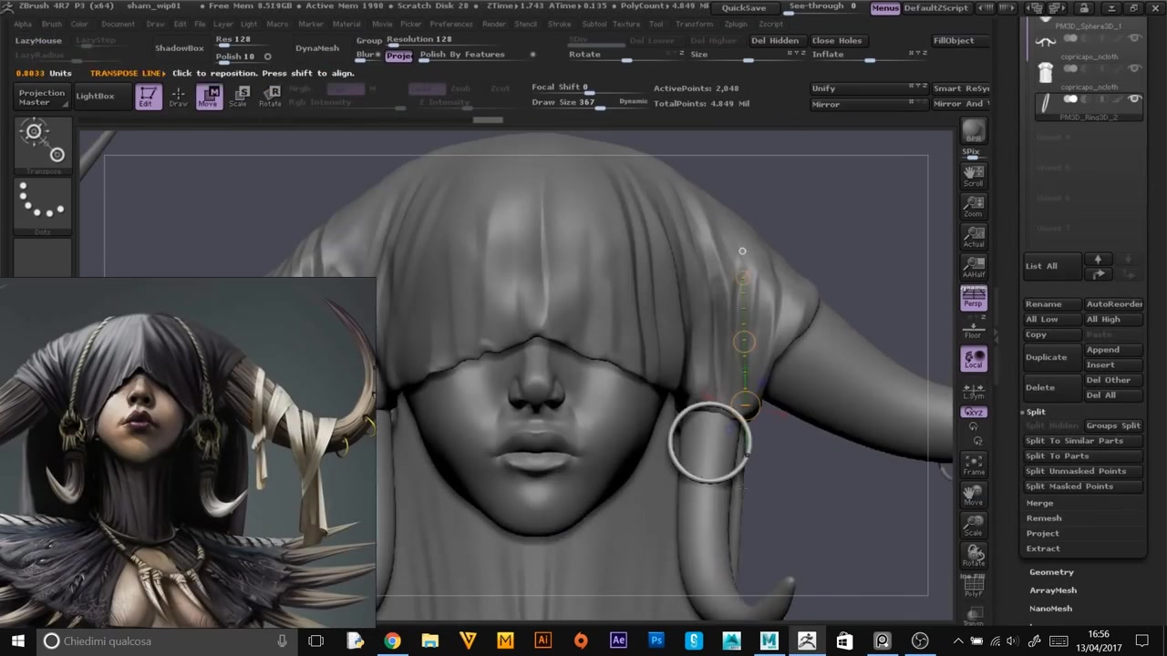 Zbrush 雕刻的角色模型