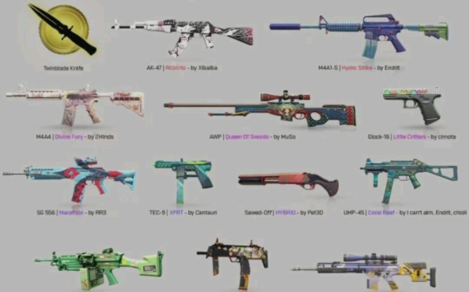 ...者联名匕首csgo新武器箱也遭曝光!比起昨天的大家觉得哪个更可信?