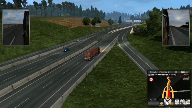 欧洲卡车模拟2今天这奔驰车感觉不对劲路上走着轮子摆过来摆过去