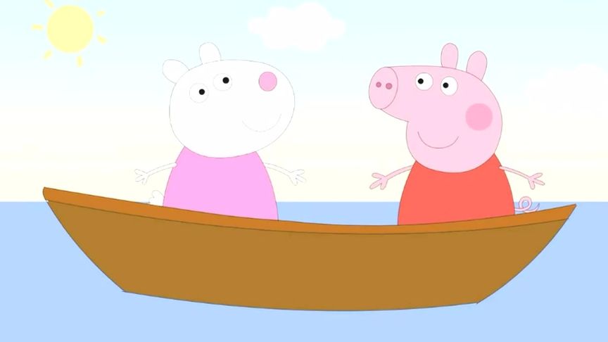 粉红猪小妹儿歌涂鸦之让我们荡起双桨 小号手之歌流行儿歌视频