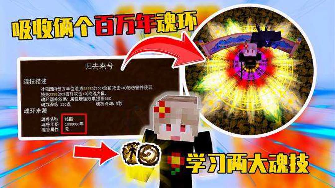 我的世界斗罗大陆15.吸收两个百万年魂环,学习两大新魂技