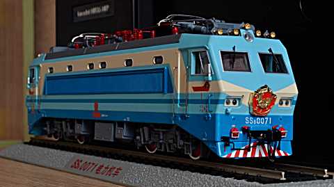 【铁道模型】百万城火车模型SS8型电力机车#0071京局京段党员号...