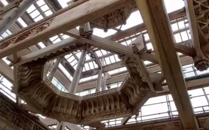 【古建筑】中国唯一一栋全金丝楠、纯卯榫结构木建筑、也是唯一一栋...