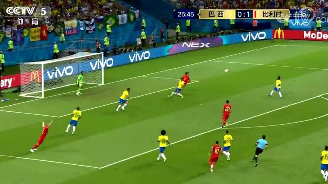 2018世界杯1&#47;4决赛 比利时2-1巴西 全场精华