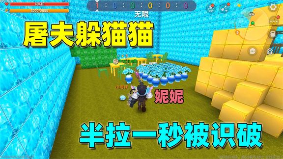 迷你世界:屠夫躲猫猫,半拉姐姐藏得很完美,但名字将她暴露了