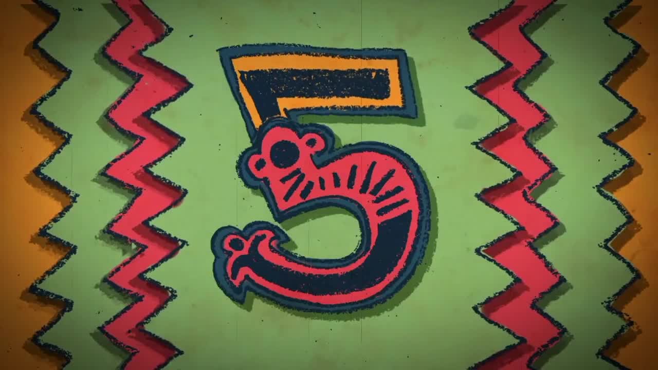 儿童节手绘创意卡通倒计时视频素材