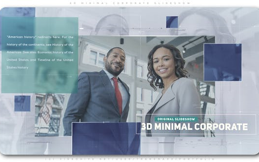 AE模板-立体效果的公司企业商务团队人物介绍产品介绍教育品牌机构...