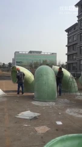 江苏林森玻璃钢缠绕管道制作工艺现场视频