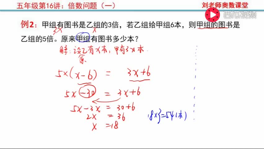 小学奥数四五年级:列方程和算术方法解决倍数应用题,干货