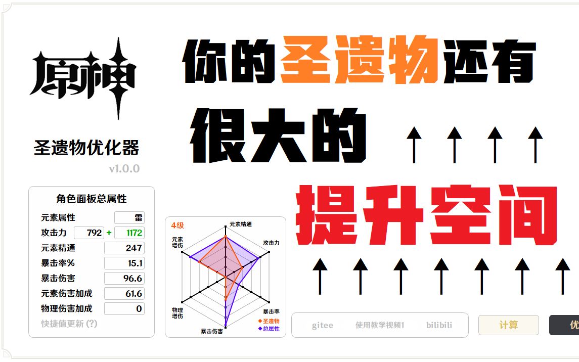 圣遗物优化器使用方法(上)——评估你的圣遗物练度