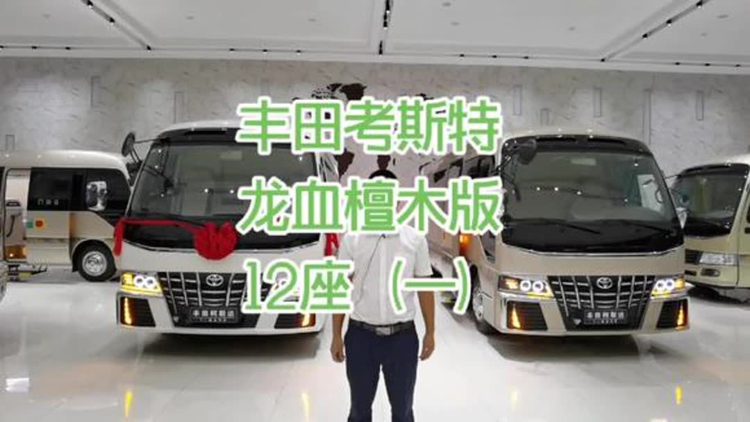 丰田考斯特柯斯达12座龙血檀木定制版12座