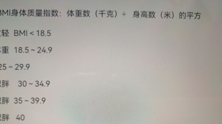 身体质量指数 和 美食分享 好吃不胖yyds!
