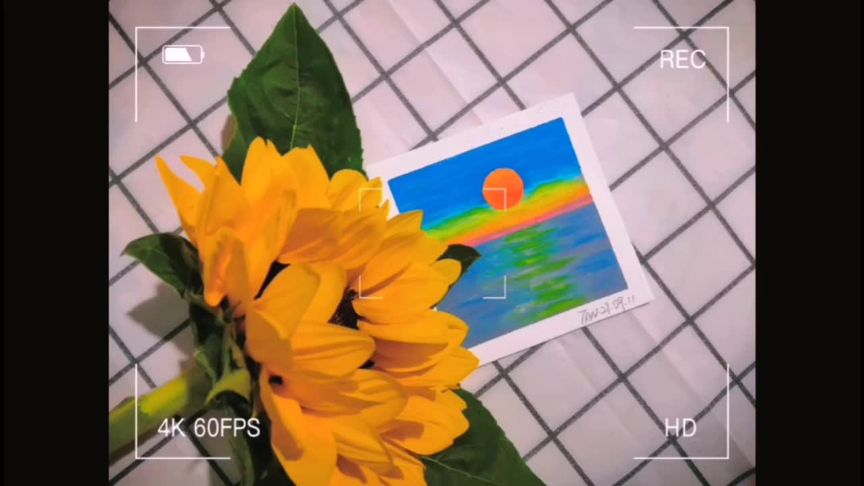 #油画棒 #风景画 #ins风 “最近很想你,最远也是”☁️✨