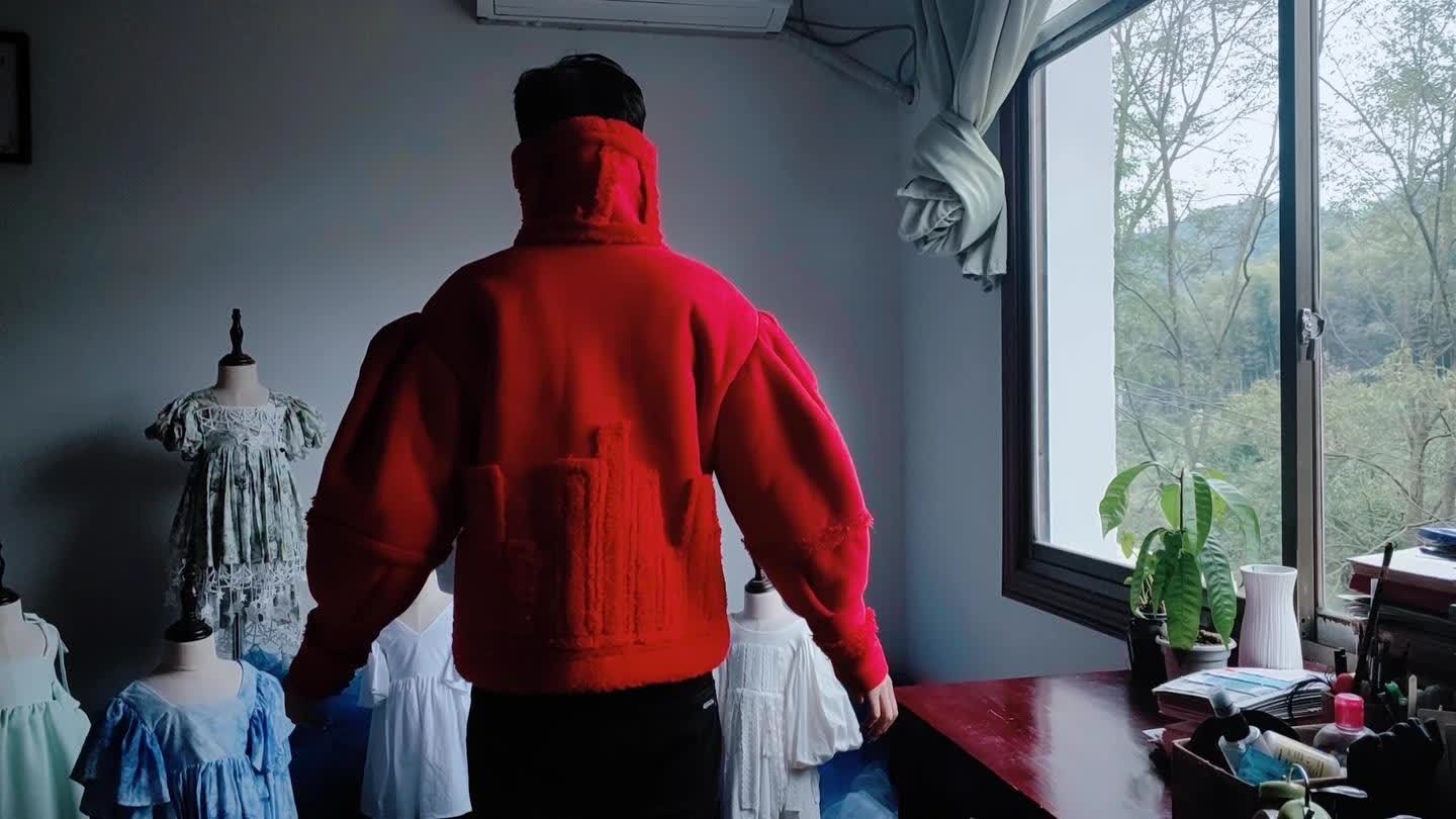 不让用真皮皮草!我选择了几百的人造皮毛一体布料做衣服,保暖效