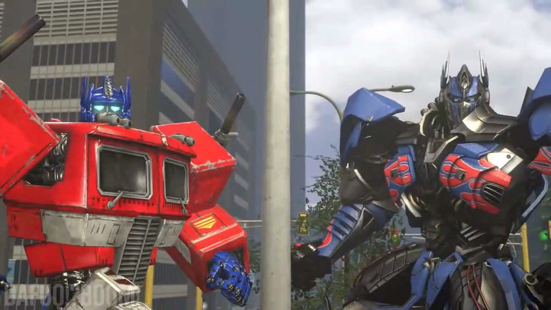 变形金刚CG动画电影擎天柱之间的比试
