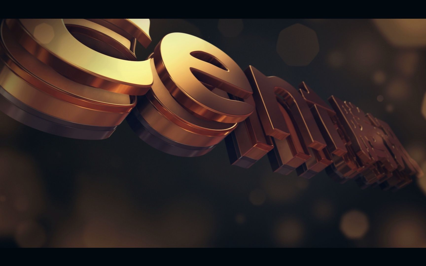 三维立体金属质感文字LOGO标题片头