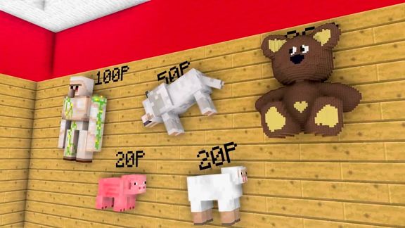 玩投篮游戏赢玩具!我的世界游戏动画