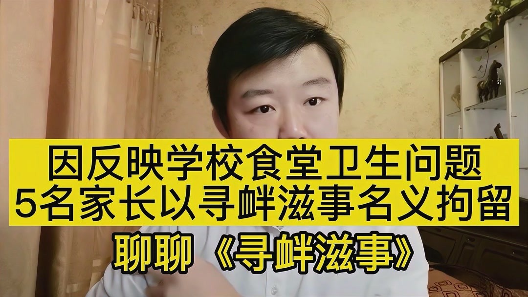 家长因反映学校食堂卫生问题被拘留?聊聊万能的“寻衅滋事”罪