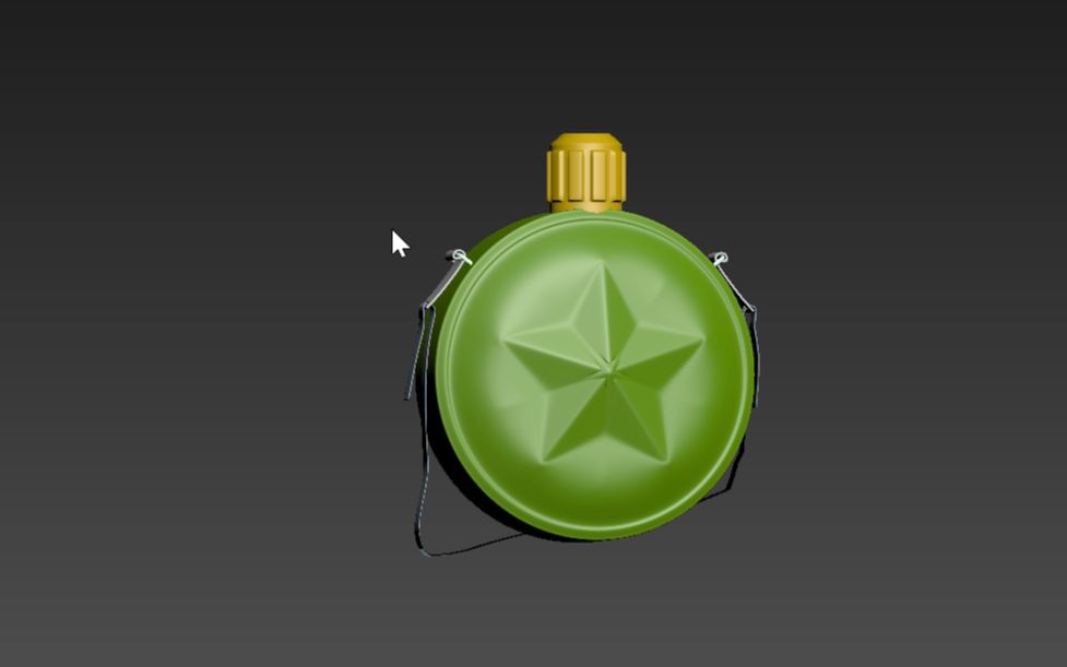 3dsMax军用水壶模型制作2