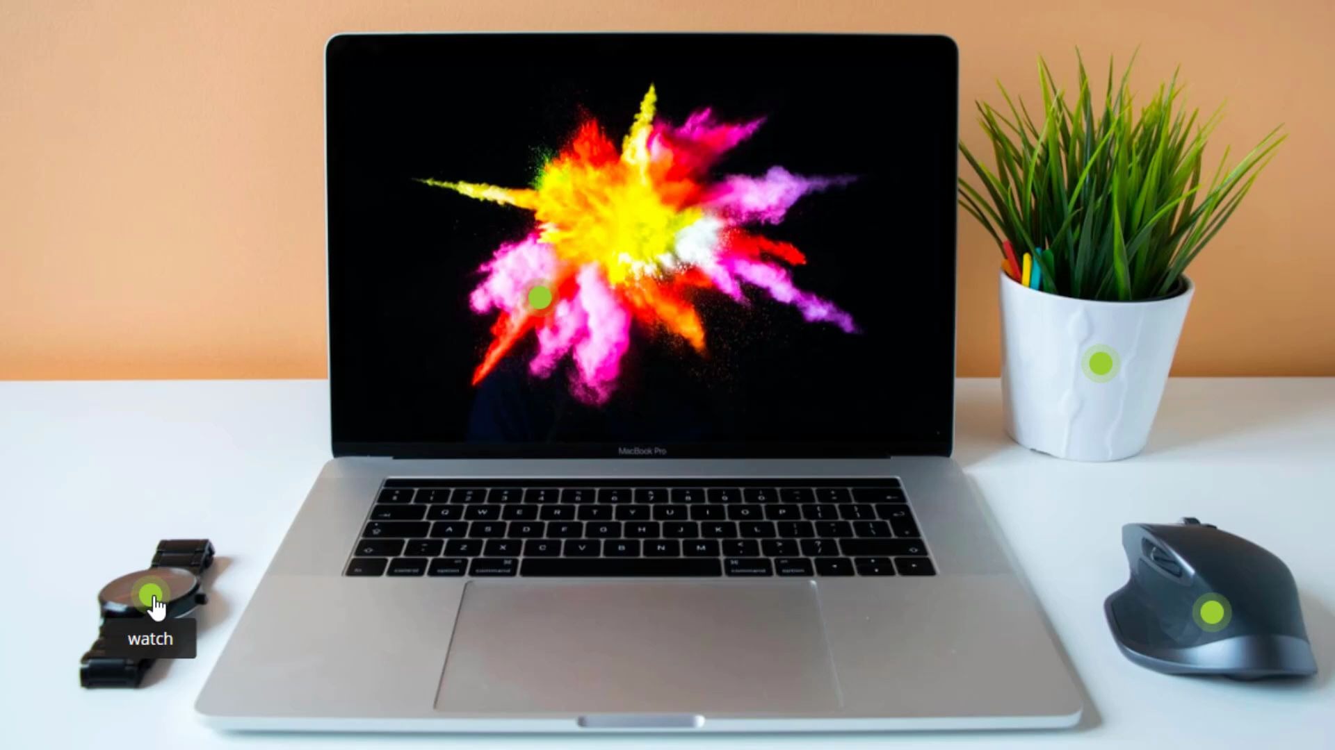 仅使用HTML和CSS并带有挥舞动画的图像热点