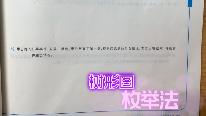 三年级小朋友讲解可能性问题,利用枚举法思想,树形图展示出来