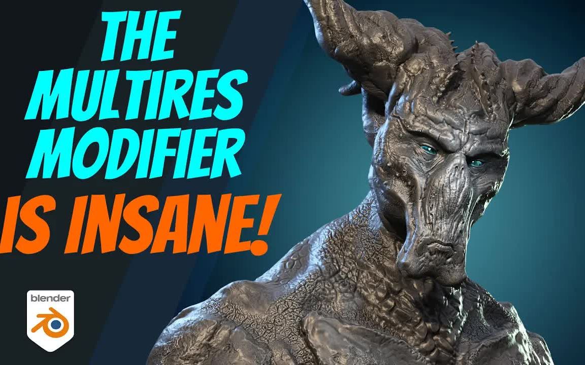 iBlender中文版插件 多分辨率修改器太疯狂了! - Blender 3 教程Blender...