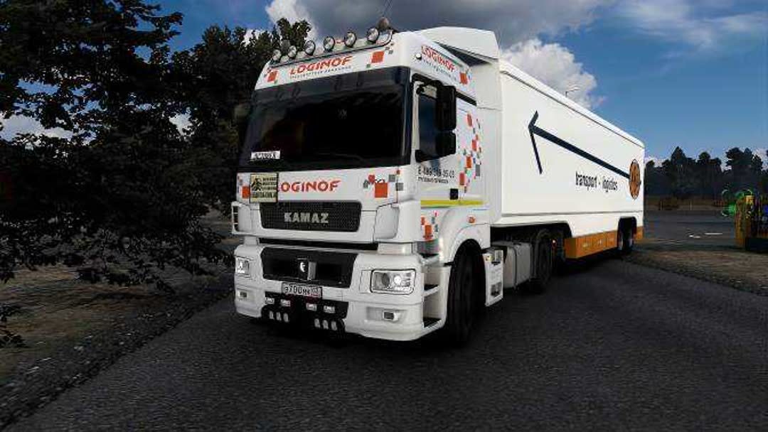 欧卡2-改一辆现代化的卡玛兹卡车(KAMAZ5460 NEO)配个老式冷藏挂