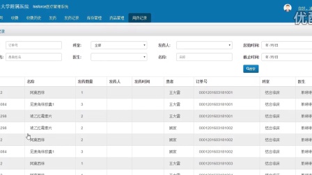 用药记录-医世界-医睦智慧云医疗平台教学