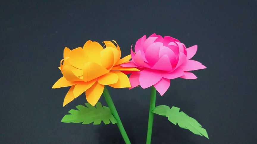 超简单的葵花朵折纸,步骤很少却很漂亮,女生喜欢的手工折纸大全